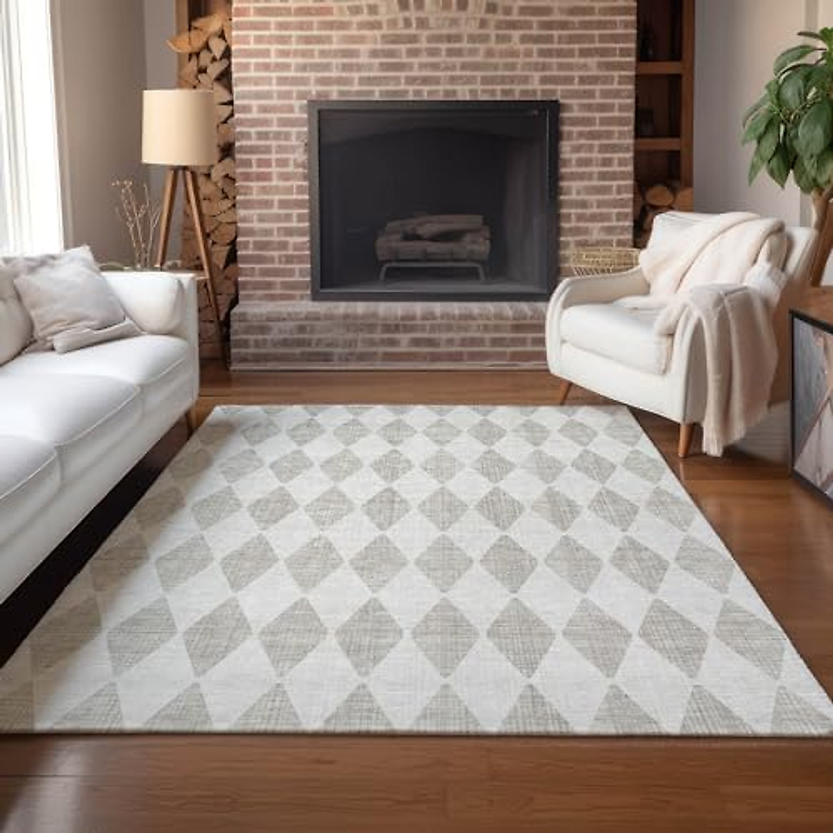 Addison Rugs Chantille ACN578 Beige 9' x 12' Indoor Outdoor Area Rug, Easy Clean, Machine Washable, Non Shedding, Bedroom, Living Room, Dining Room, Kitchen, Patio Rug