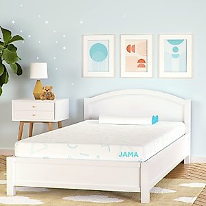 MLILY Twin Memory Foam Kids Mattress with Protector for Bunk Bed in a Box Made in USA CertiPUR-US Certified, Medium Firm Trundle Mattress,Purple