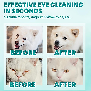 MEDUWEDU Eyes Wipes for Dogs & Cats 120 Counts, Grooming Kit Care for Dogs and Cats, Gently Remove Tear Stain, Eye Debris, Discharge, Mucus Secretions, Coconut Scent