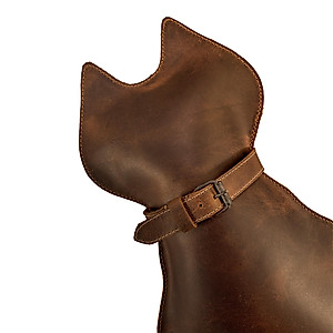 Hide & Play, Kitty Shape Backpack Handmade from Full Grain Leather - Pet Lover Accessory, Great for Travel & Everyday Use - Bourbon Brown