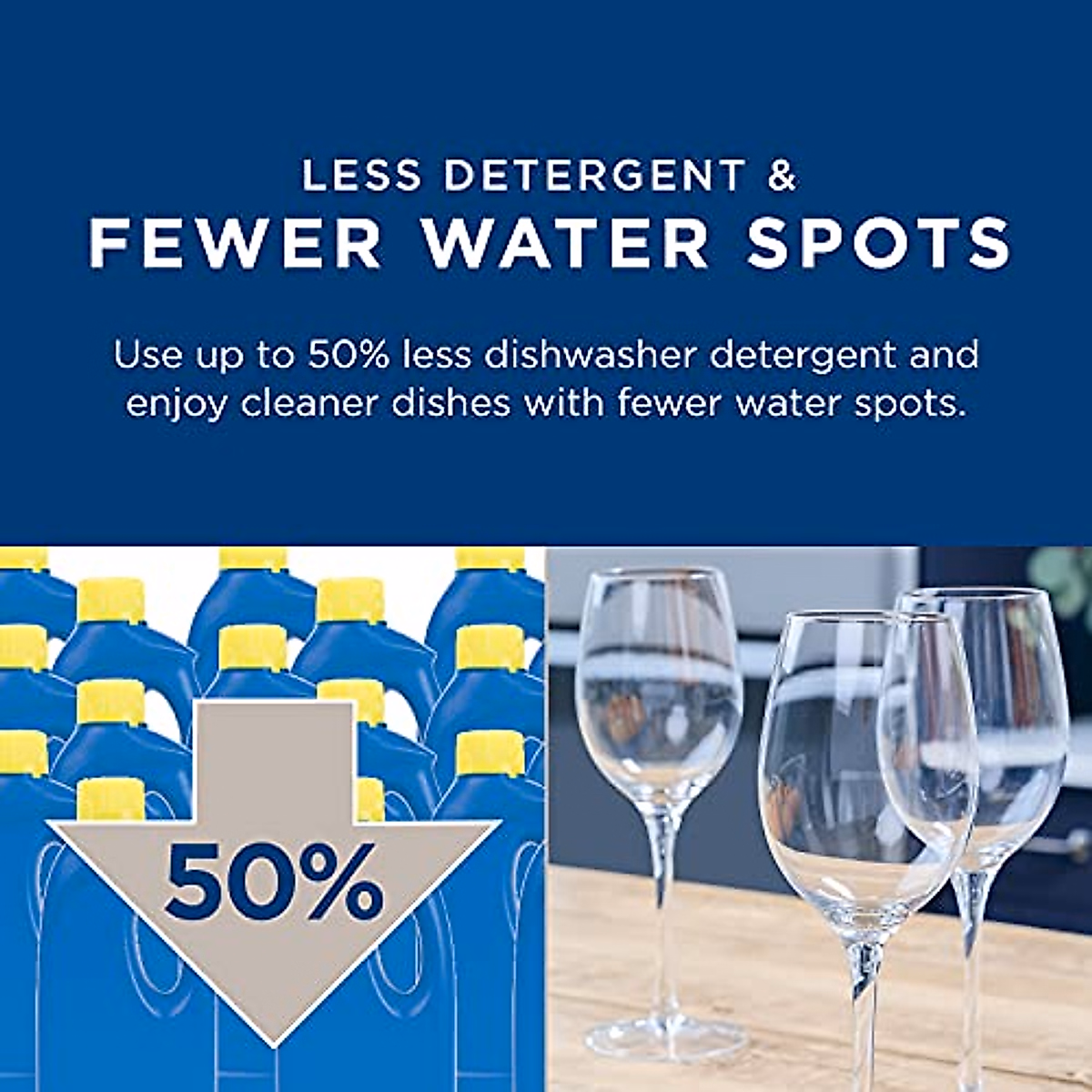 GE Smart Water Softener System with Leak Detect | 40,000 Grain | Reduce Hard Mineral Levels at Water Source | Wifi Connectivity | Improve Water Quality for Drinking, Laundry, Dishwashing | GXSHC40N