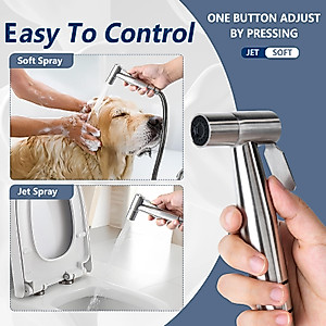 GuiMemi Handheld Bidet Sprayer for Toilet Bidet Sprayer Premium Stainless Steel Jet Sprayer for Toilet Water Sprayer Handheld Bidet Perfect for Whole Family Cleaning Use Bidet Faucets