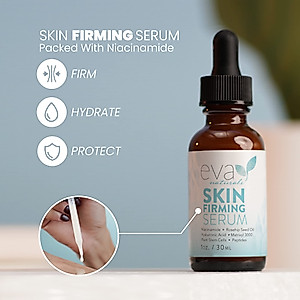 Eva Naturals Skin Firming Serum with Niacinamide and Hyaluronic Acid, 1 oz