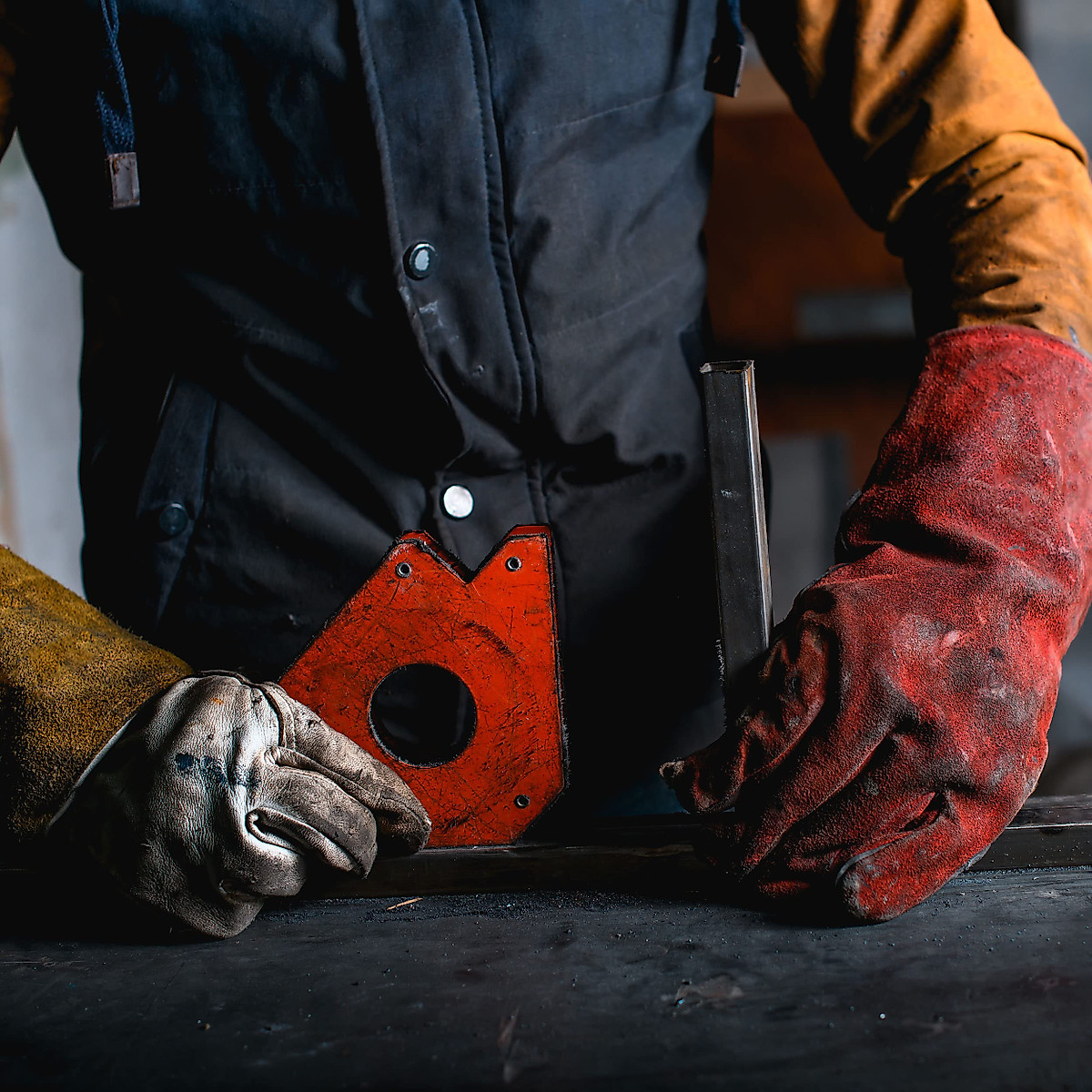 ABN Arrow Welding Magnet Fabrication Holder Set - 4pk 50lb Positioning Square Welding Table Magnet Clamps for 45, 90, 135 Degree Angles