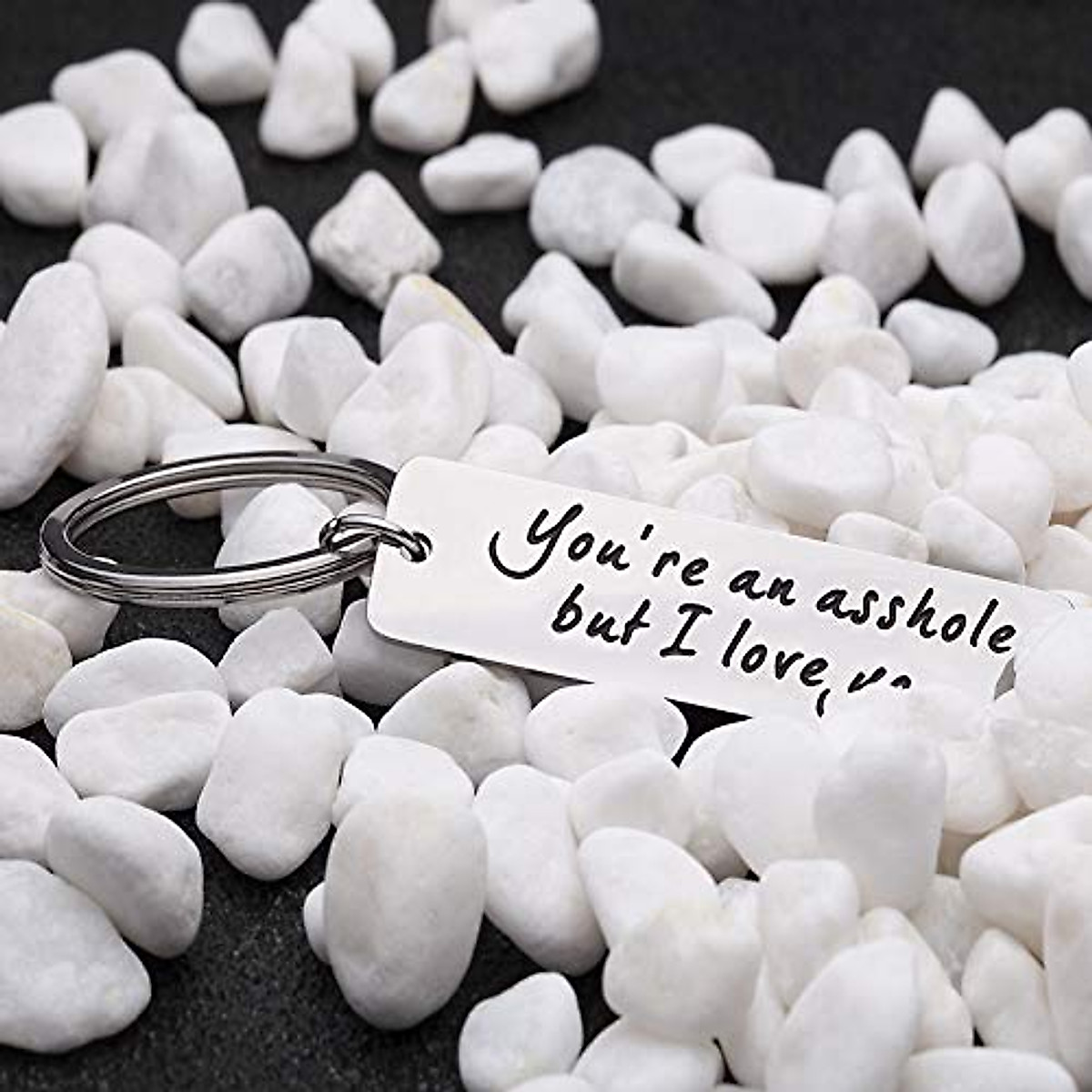 Best Christmas Funny Couples Keychain Gifts for Man Boyfriend Girlfriend Husband Wife Fiance Bridegroom You’re An Assh*le But I Love You Birthday Anniversary Wedding Valentines Day