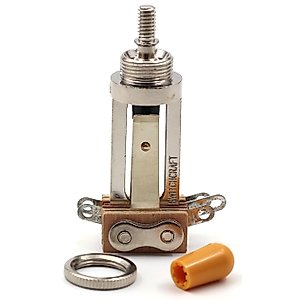 Switchcraft 3way Toggle Switch Long Frame with Amber Tip for Gibson Les Paul