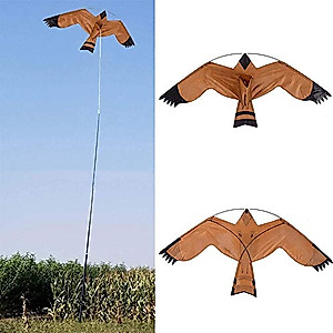 decor Garden Bird Repellent Eagle Kite,Bird Scarer Repeller Flying Kite,Hawk Bird Scarer Kite for Outdoor Garden Farm Yard Decoration - Include 2M Kite Line