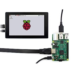LANDZO Raspberry Pi 7 Inch HDMI Touch Display with Case,1024x600