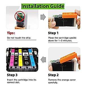 Compatible PGI-280 CLI-281 XXL Ink Cartridge Replacement for Canon 280 281 PGI-280XXL CLI-281XXL Ink Work with Canon Pixma TR7520 TS6320 TS8320 TS9120 TS9100 (with CLI281 PB, 7PK)