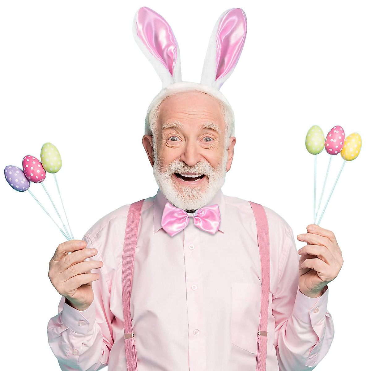 Bunny Ears and Tail w/Bow - Easter Costume - Bunny Headband by Funny Party Hats