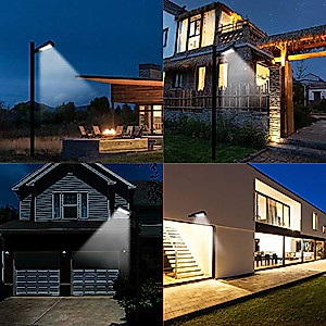 Elemy Solar Street Light 4Pack Remote Control Solar Parking Lot Light 96 LED IP65 Outdoor Motion Sensor Solar Security Light with 3 Lighting Modes for Garde