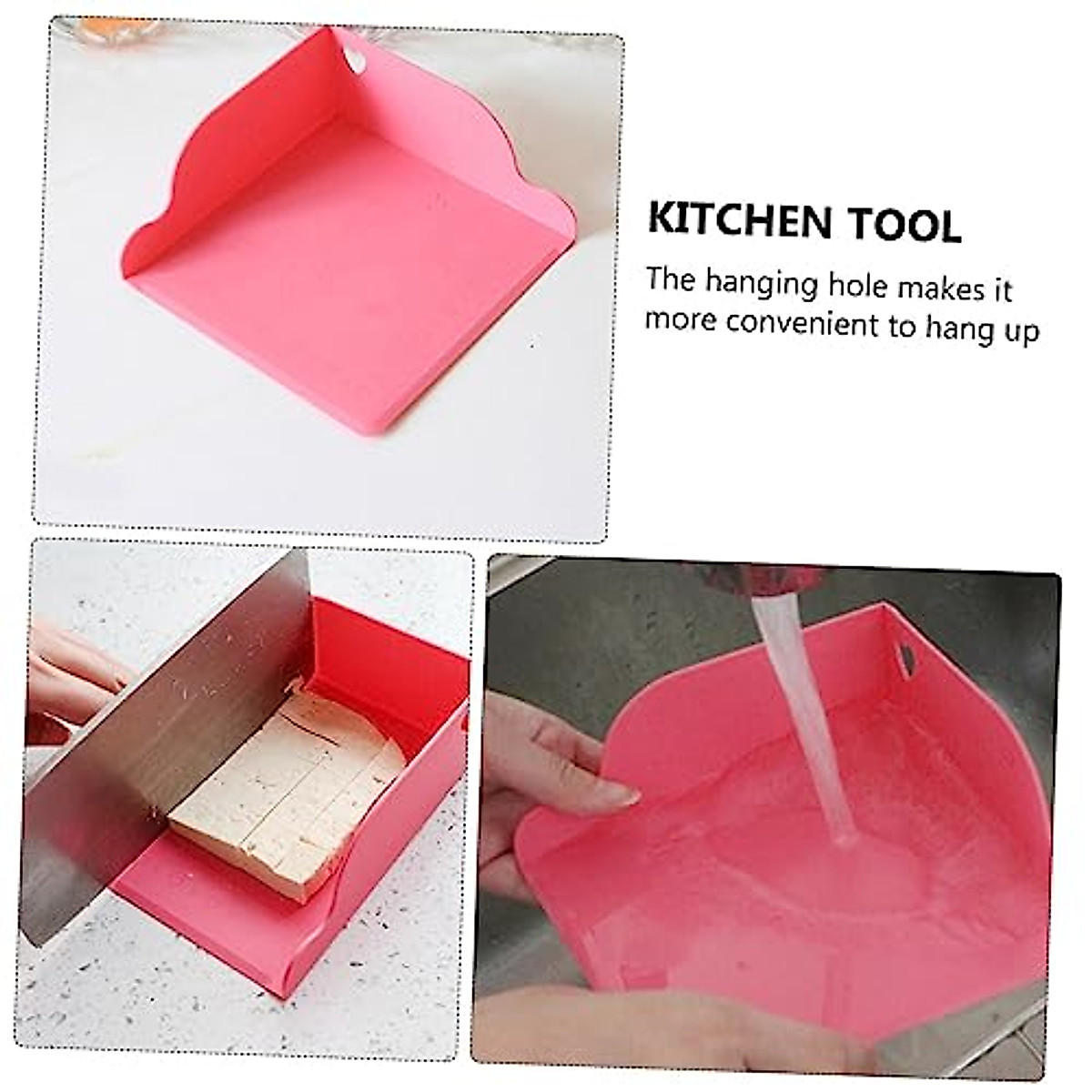 BESTonZON 3 Pcs Fruit Cutting Board Mini Cutting Boards Cheese Cutting Board Large Cutting Board Carving Board Vegetable Cutting Mats Meat Cutting Board Pp Pink Practical Chopping Board Food