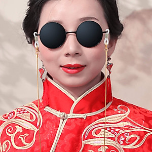 Jmkcoz Stainless Steel Eyeglass Holder Chain 80cm Eyeglass Necklace Chain, Gold