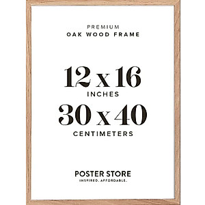 Poster Store 12x16 Oak Wood Picture Frame