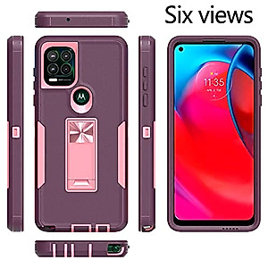 MDCN Military Grade Moto G Stylus 5G Case 2021 - Purple, HD Screen Protector, Magnetic Kickstand, Car Mount, Heavy Duty Protection