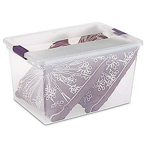 Sterilite Storage System Solution with 106 Quart Clear Storage Tote w/Latching Lid, 4 Pack, and 66 Quart Clear Storage Tote w/Latching Lid, 6 Pack