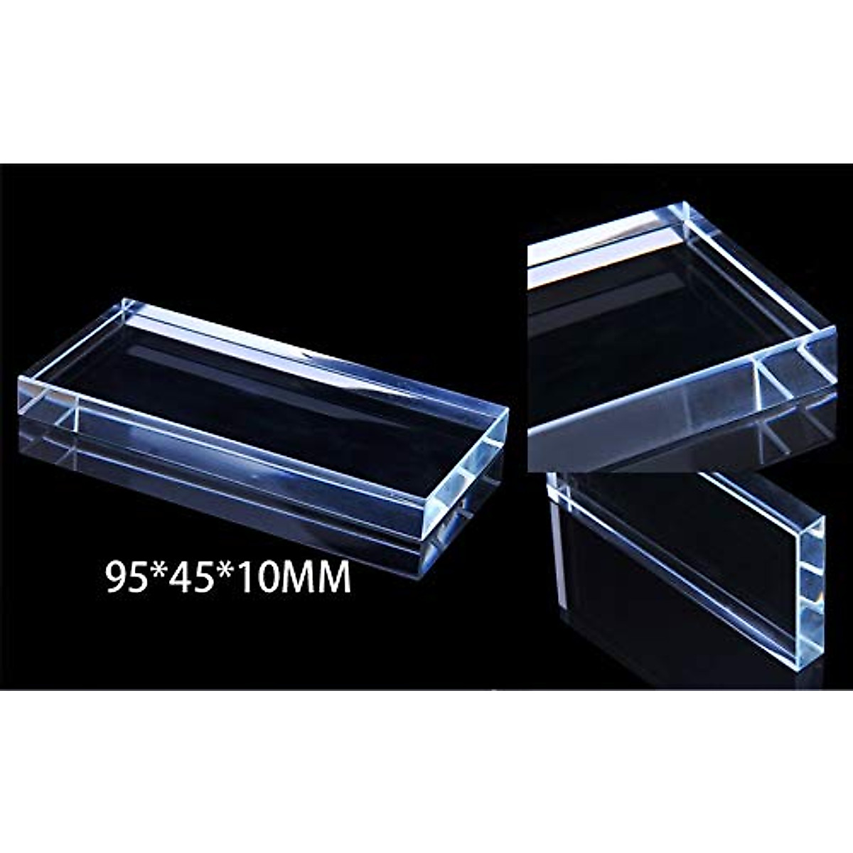 Pro Nail Art Painting Color Toning Glass Board Makeup Palette Eyelash Extension Adhesive Glue Pallet Glass Palette Stand（2 x 4 Inch ）