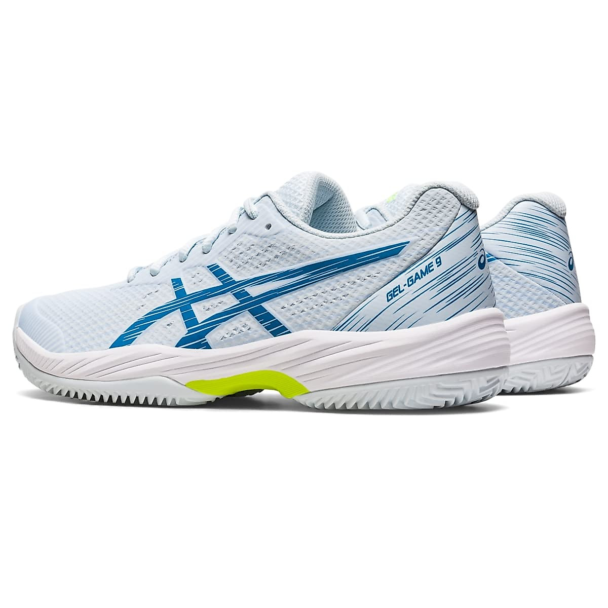 ASICS Women's Gel-Game 9 Clay/OC Tennis Shoes, 7, Sky/Reborn Blue