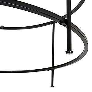 Flash Furniture Astoria Collection Round Coffee Table - Modern Clear Glass Coffee Table - Matte Gold Frame