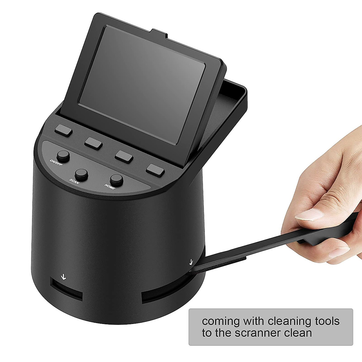 Wireless Digital Film and Slide Scanner with 22MP, Converts 35mm, 126, 110, Super 8 Films Slides, Negatives to JPEG, Tilt-Up 3.5 Large LCD, Transfer Pictures to Phones Via WiFi Connection, MAC PC