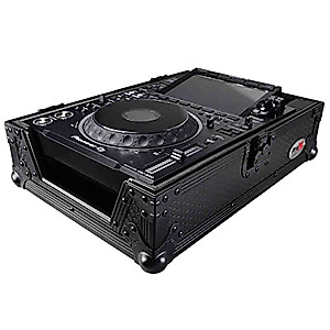ProX XS-CDBL Flight Case for Pioneer CDJ-3000 DJS-1000 Denon SC6000 PRIME Large Format CD-Media Player Black on Black