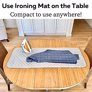 Evelots Ironing Mat Pad for Top of Washer, Dryer, Table - Portable Iron Board Replacement - 8 Strong Magnets - Heat Resistant - Extra Long 48 Inches