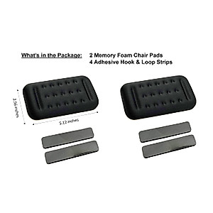 Armrest Pads for Office Chair, Slim Supportive & Skidproof, High-Density Memory Foam for Elbow Cushion Support and Pressure Relief (Set of 2)