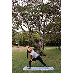 CGEAR Outdoor Travel Yoga Mat | Machine Washable Non-Slip Foldable & Portable Compact Workout Mat | Place on Yoga Mat | Exercise Mats - Folding Lightweight Yoga Mat for Women w strap 72" x 25"