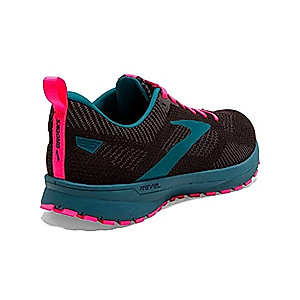Brooks Women's Revel 5 Neutral Running Shoe - Black/Blue/Pink - 8