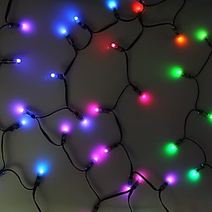 ALITOVE Outdoor String Lights 60ft 100 Bulbs LED Christmas Lights Color Changing Waterproof Rainbow Fairy Lights with APP 213 Dynamic Color Effects for Patio Garden Party Holiday Indoor Outdoor Décor