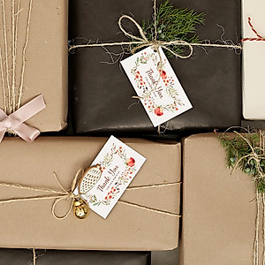 MATICAN Thank You For Your Order Cards, 100-Pack Floral Thank You For Your Purchase Cards, 2 x 3.5 Inches, Business Card Size