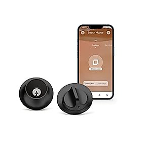 Level Lock Smart Lock Touch Edition - Smart Deadbolt for Keyless Entry Using Touch, Key Card or Smartphone, Bluetooth Lock, Compatible with Apple HomeKit, Matte Black