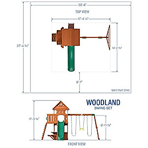 Backyard Discovery Woodland All Cedar Wood Playset Swing Set