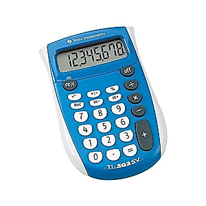 Texas Instruments Ti503sv Ti-503Sv Pocket Calculator, 8-Digit Lcd