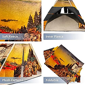 RATGDN Small Pet Hideout Watercolor Painting Lighthouse Hamster House Guinea Pig Playhouse for Dwarf Rabbits Hedgehogs Chinchillas