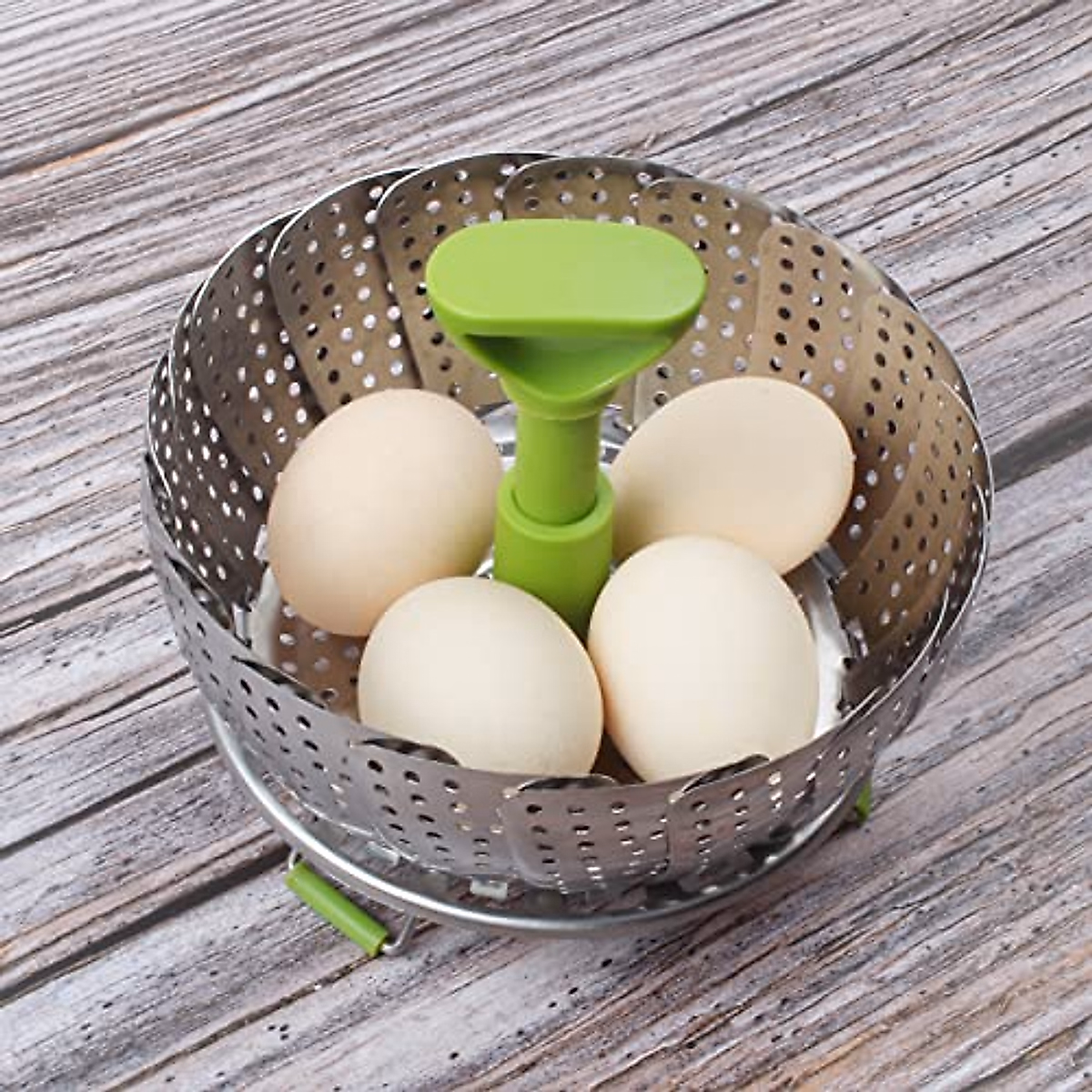 DEFUTAY Steamer Basket,Stainless Steel Vegetable Steamer Basket Folding,Folding Expandable Steamers(5.5" to 9")