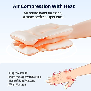CINCOM Upgraded Hand Massager, Cordless Hand Massager with Heat and Compression for Arthritis, Carpal Tunnel and Stiff Joints, Fathers Mothers Day Gifts - FSA HSA Eligible