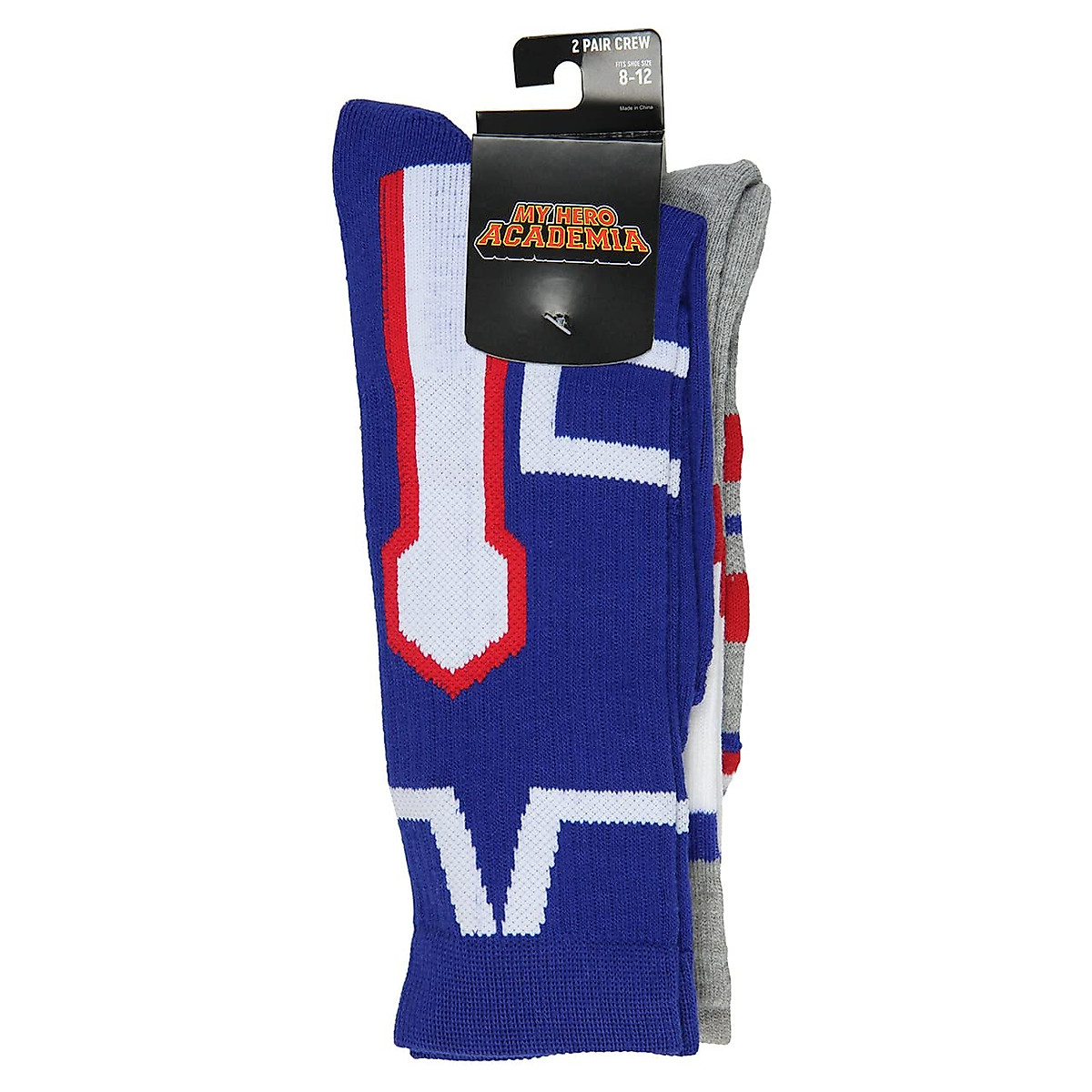 My Hero Academia Socks UA High Design 2 Pack Athletic Adult Crew Socks