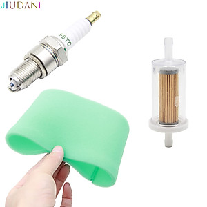 Complete Maintenance Kit Replacement for Briggs and Stratton Extended Life Series -792105 Air Filter, 696854 and 492932S Oil Filters, Fuel Filter, 2 Spark Plugs for Lawn Mower 407777,445877, MIU11515