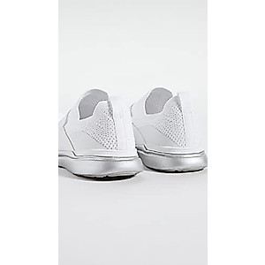 APL: Athletic Propulsion Labs Women's Techloom Bliss Sneakers, White/Chrome, 8.5 Medium US