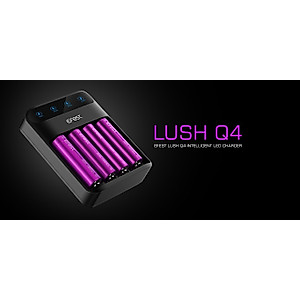 Efest LUSH Q4 Intelligent LED Battery Charger for 20700 / 18650 / 26650 / 26500 / 18500 / 18350 / 17340 / 16340 / 14500 / 10440