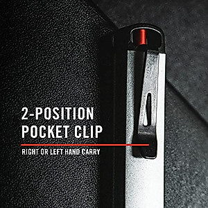 Coast Founder's Collection SELECT LX502, Gentleman's EDC Folding Pocketknife, Tanto Blade, Flipper Tab, Liner Lock, Two Position Pocket Clip, Black 9Cr18Mov Stainless-Steel, Silver