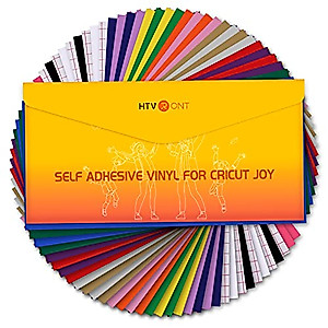 HTVRONT 5.5"x12" Smart Permanent Vinyl for Cricut Joy Machine-30 Sheets Permanent Vinyl Bundle & 5 Sheets Transfer Tape for Vinyl Permanent, Assorted Colors Adhesive Vinyl Sheets for Decoration (Glossy Vinyl)