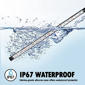 Obcursco Boat Navigation Lights, (1 Pair) 12 Inches LED Navigation Lights for Boats, Boat Lights Bow and Stern for Marine, Kayak, Jon Boat, Bass Boat, Fishing Boat and Pontoon (Red and Green)