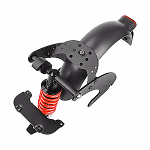 YBang Rear Suspension Kit with Mudguard and LED Taillight for Segway Ninebot Max G30 Electric Scooter Shockproof Vibration Damper Accessories (Red)