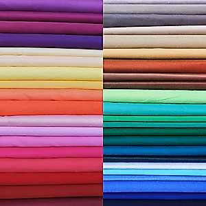 50 PCS 8" x 8" Precut Multi-Colors Cotton Fabric Squares Fabric Bundles for Sewing & Quilting Beginners