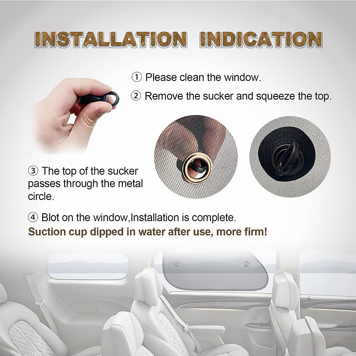 2 Pack Car Side Window Sun Shade, Glare and UV Rays Protection for Your Child, with Sun UV Protection, Reduce Damage from Direct Bright Sunlight and Heat Universal Car Window Shade