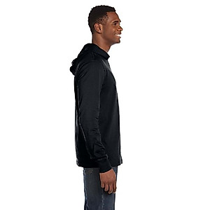 Bella Canvas Jersey Long Sleeve Hoodie Black