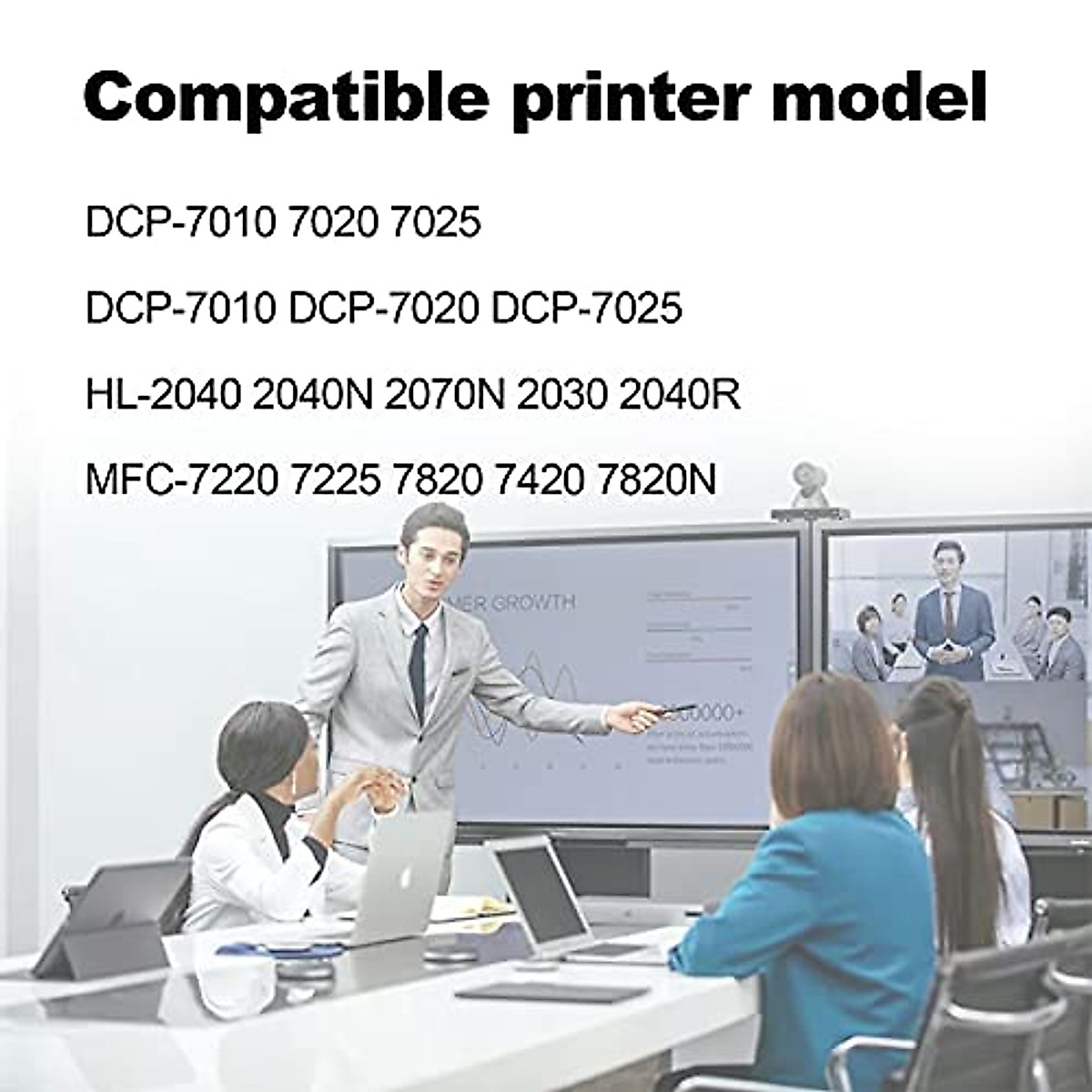 LKKJ 1 Pack DR-350 Drum Unit Replacement for Brother DR350 DCP-7010 7020 IntelliFax 2820 MFC-7220 7240 HL-2030 2040 Printer Toner. BLACK