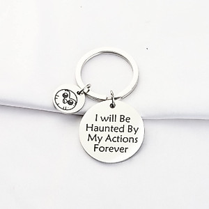 TIIMG Owl Gift House Hooty Fan Gift I will Be Haunted By My Actions Forever Keychain (I will Be Haunted)